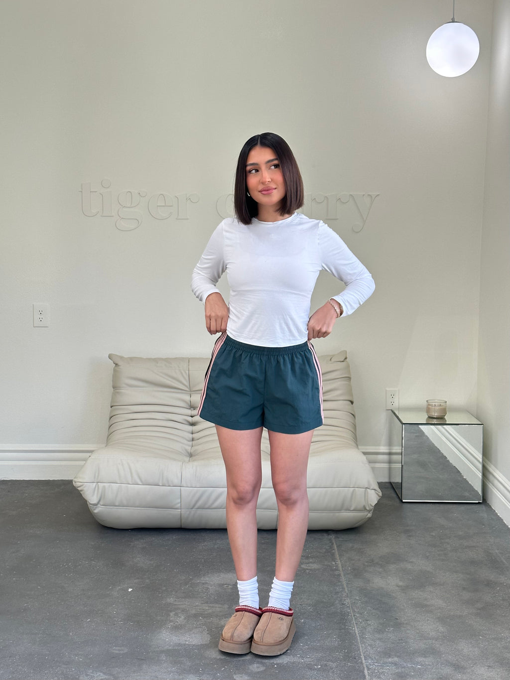 namie shorts (GREEN/PINK) – tigercherry