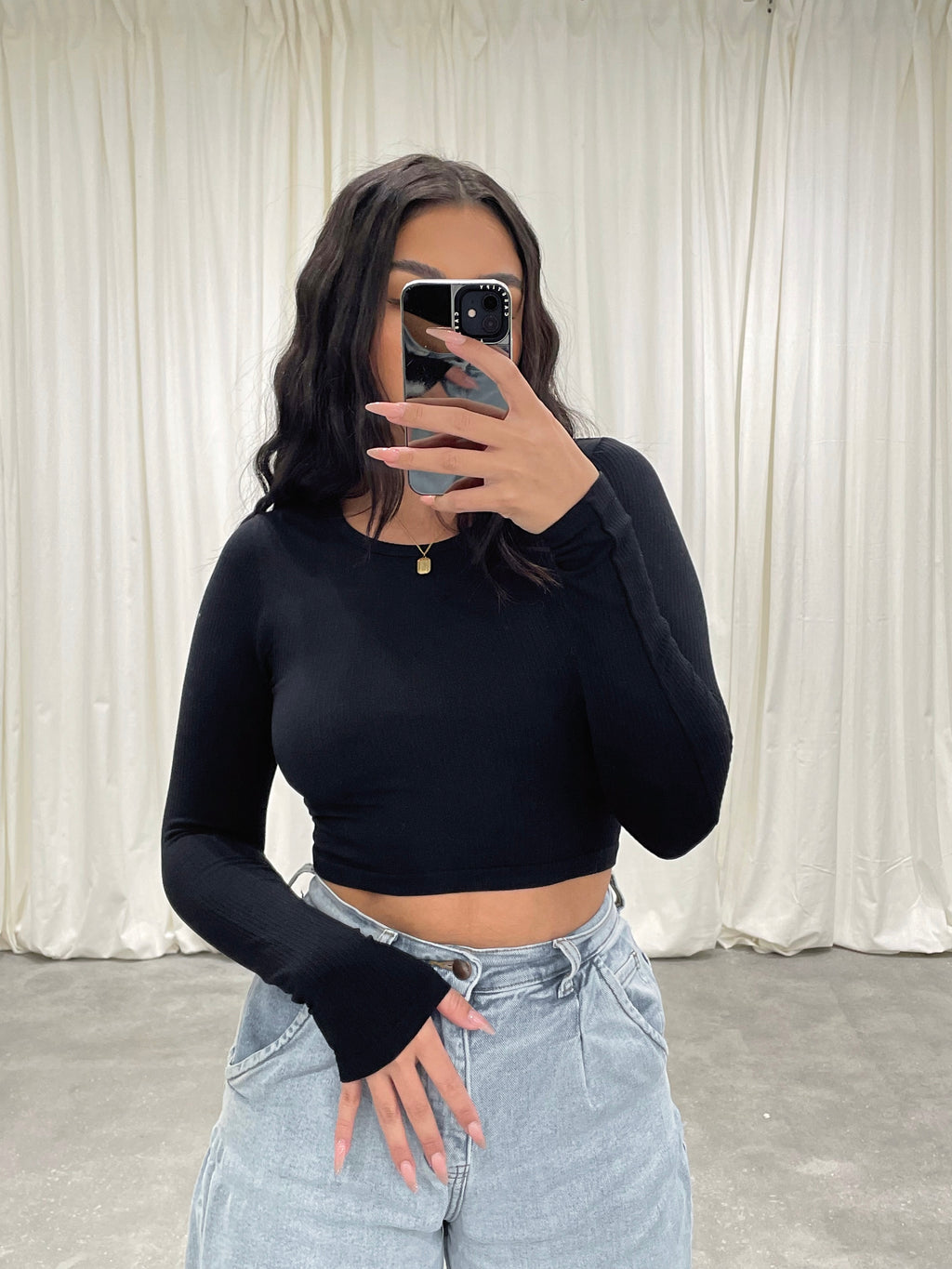 rebecca top (BLACK) – tigercherry